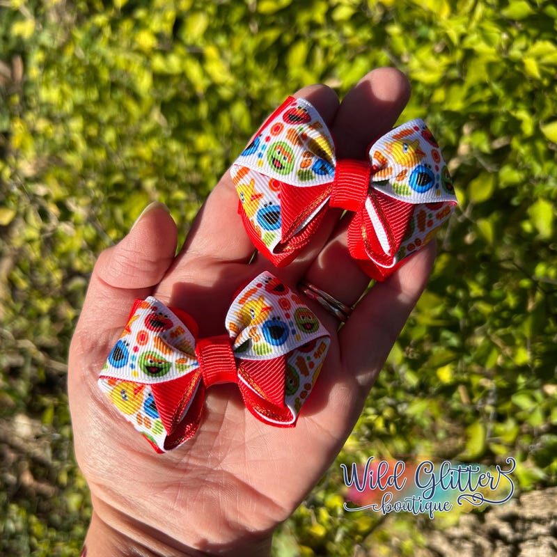 Elmo Hair Bow - Etsy