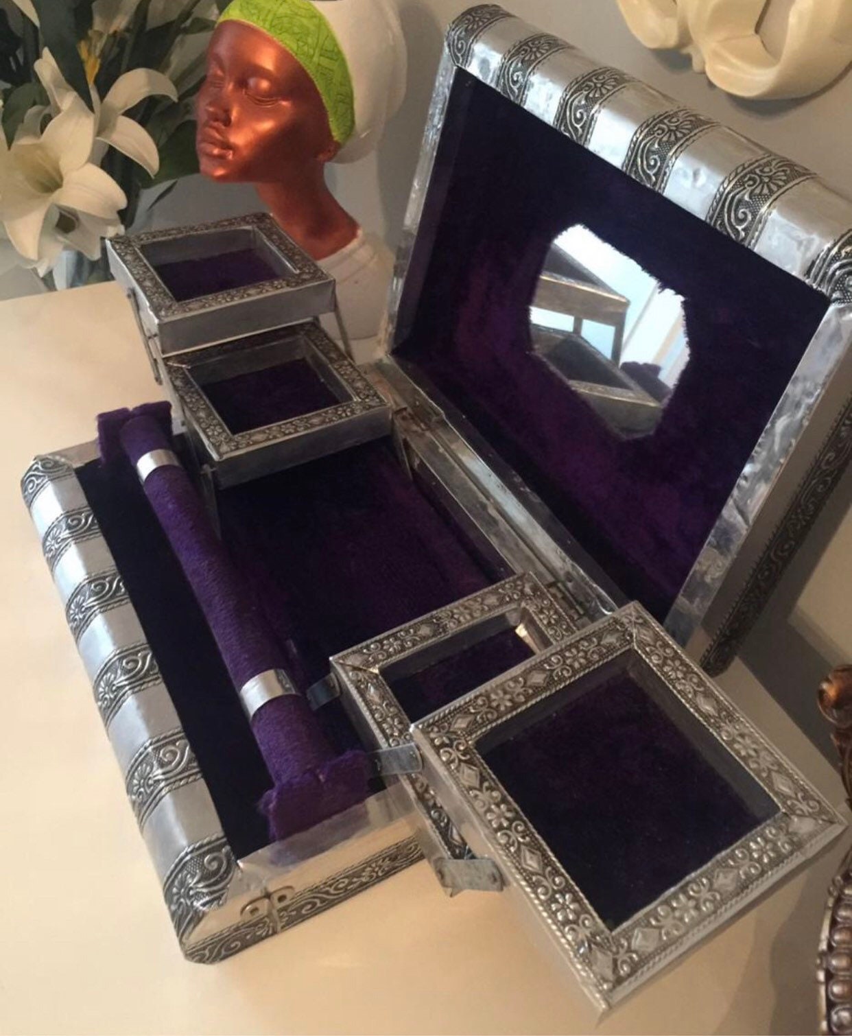 Silver Plated Jewelry Box Silver Jewelry Box Vintage Jewelry | Etsy