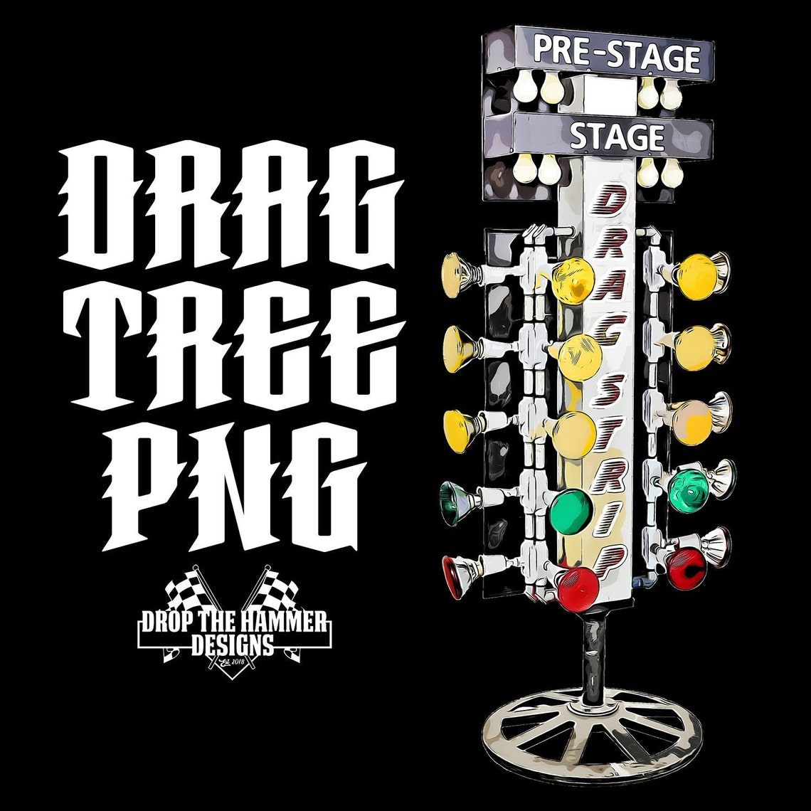 Drag Racing Tree Digital Download Transparent PNG - Etsy