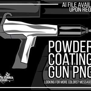 Powder Coating Gun PNG Vector SVG PDF Clipart Illustration - Etsy