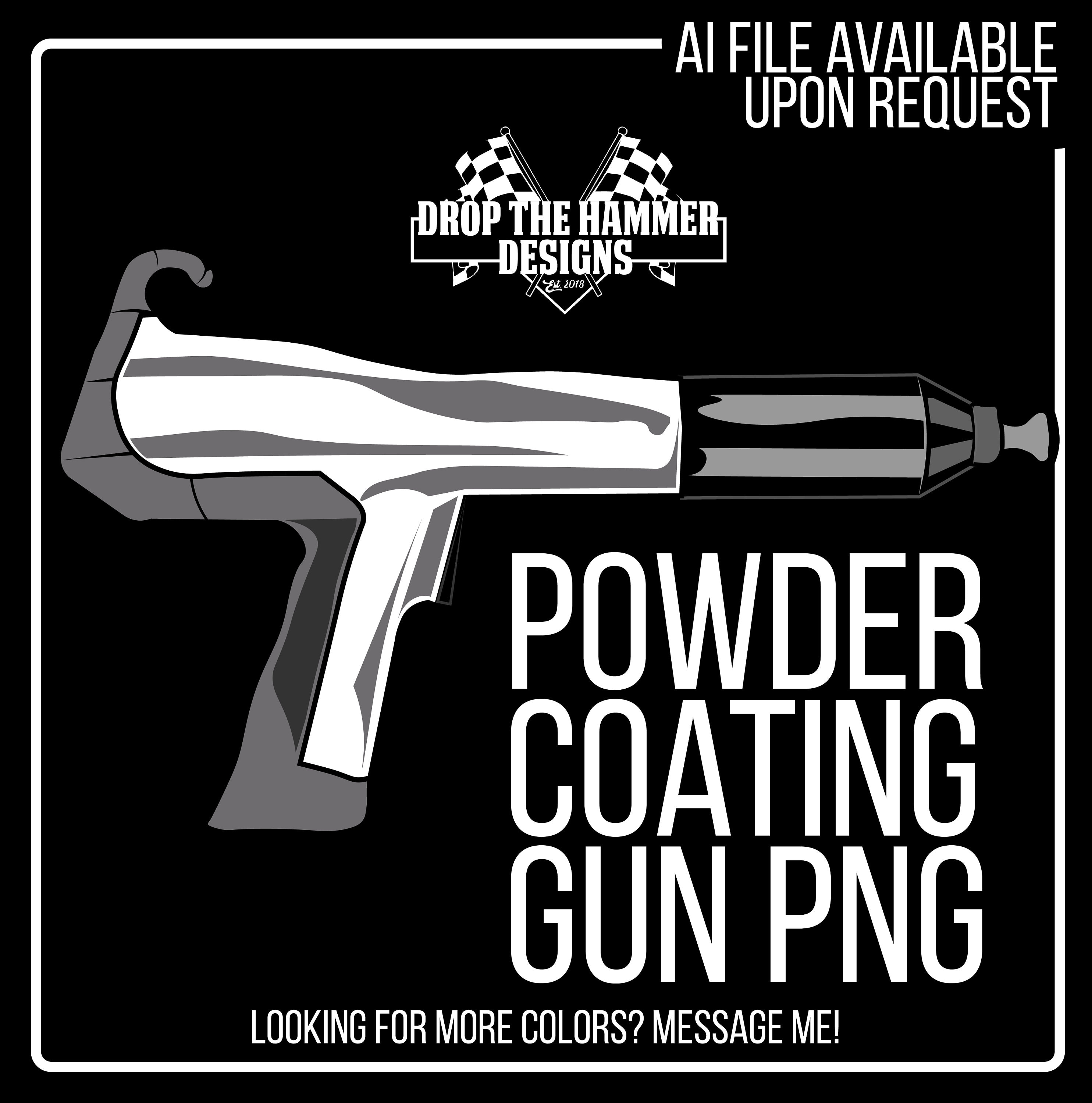 Powder Coating Gun PNG Vector SVG PDF Clipart Illustration - Etsy