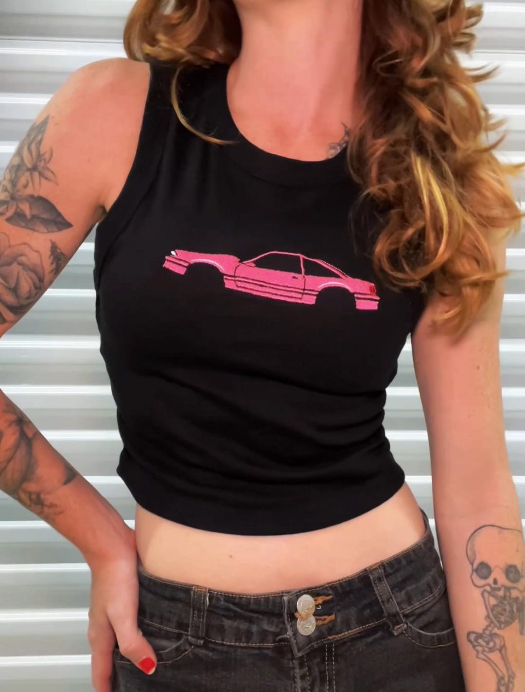 Personalized Vehicle Embroidered Hoodie or Cropped Tank - Etsy