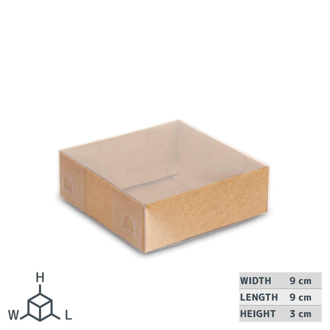 Empty Gift Box Cardboard Kraft Box With Clear Lid - Etsy