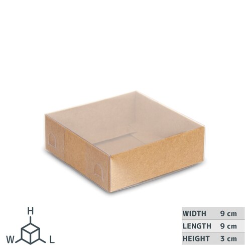 Empty Gift Box Cardboard Kraft Box With Clear Lid - Etsy