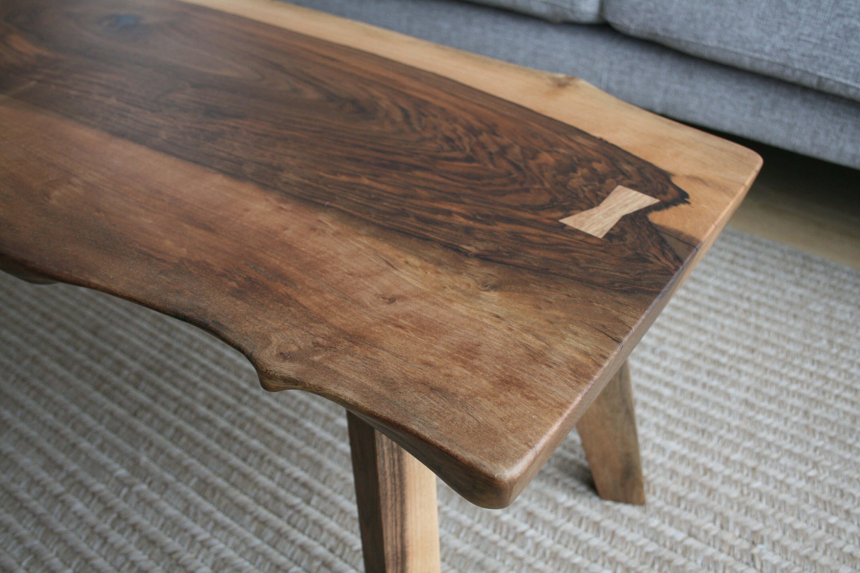 Walnut Coffee Table / NAKASHIMA II / Live Edge Coffee Table / Handmade Coffee Table / Walnut ...