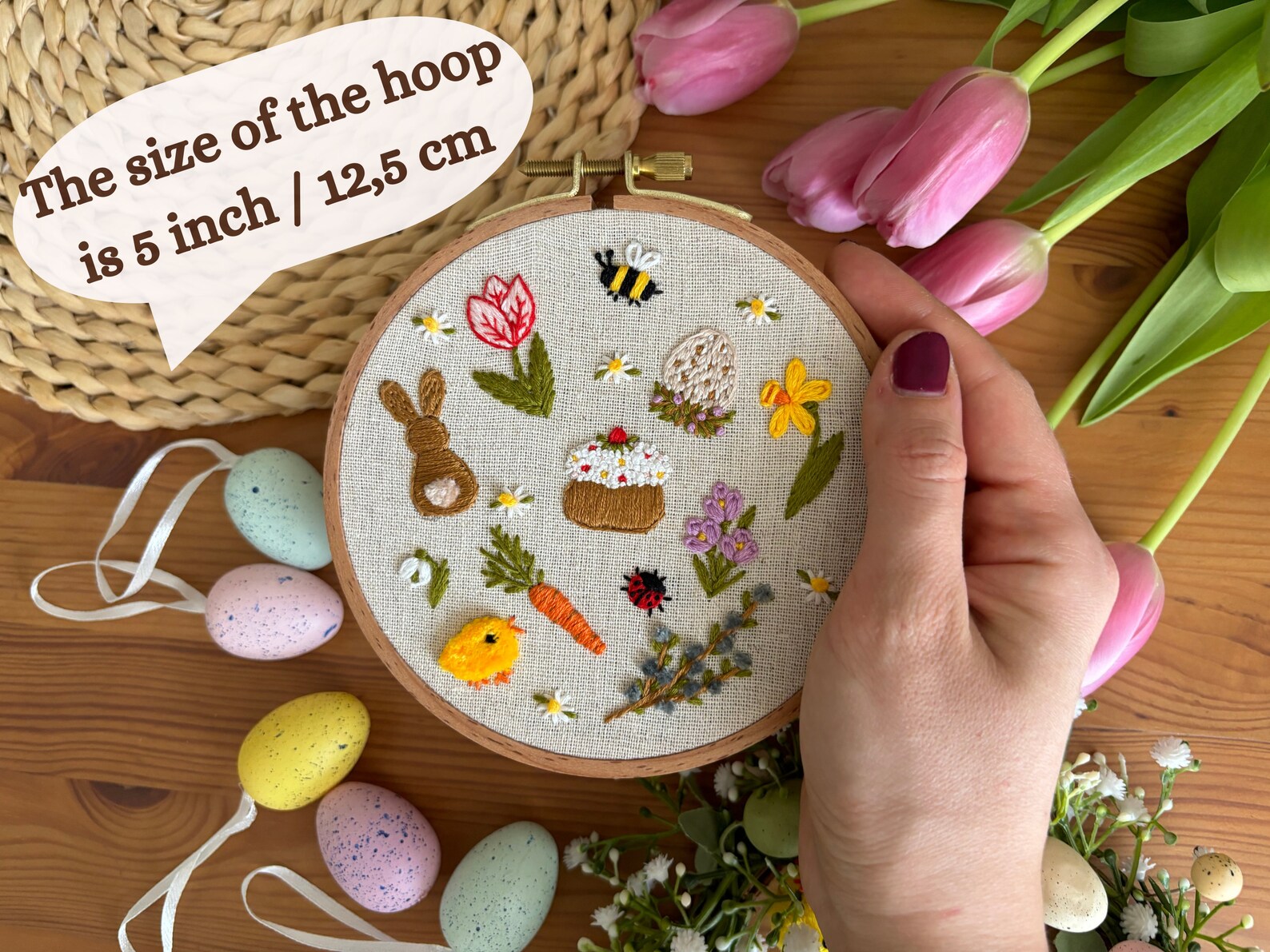 Easter Embroidery Calendar - Step by Step Beginner Instructions With ...