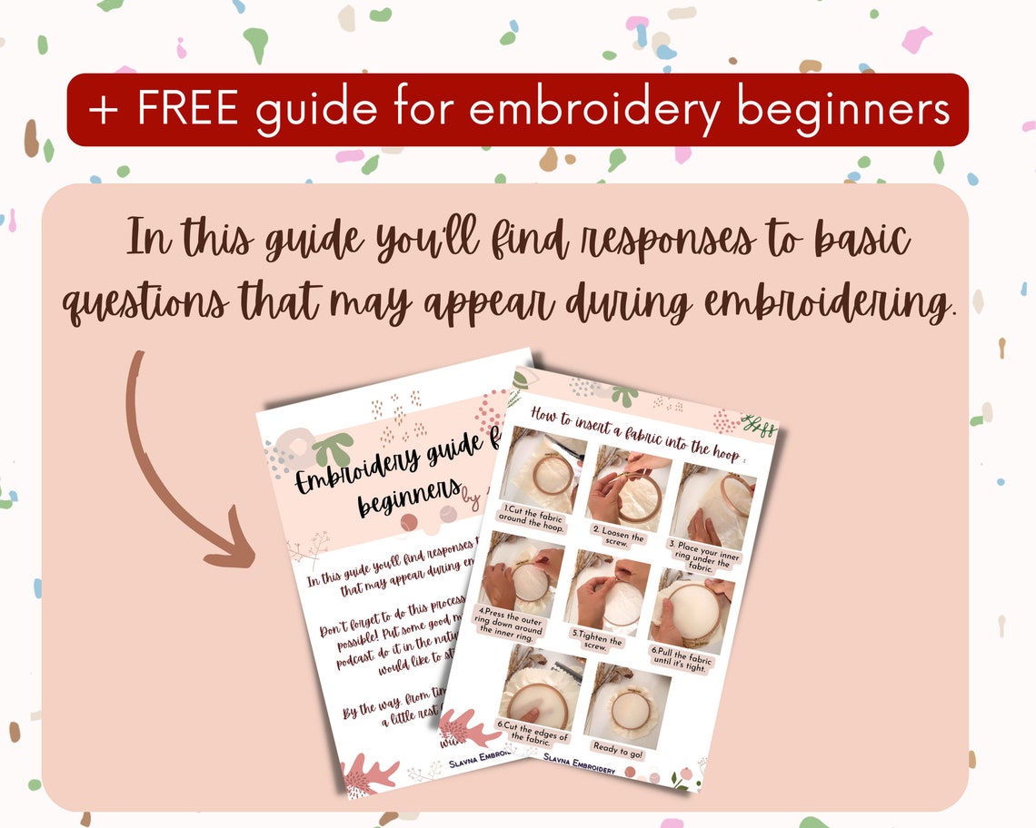 PDF PNG Boho Rainbow Embroidery Pattern Step by Step - Etsy