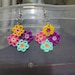 Flower Cluster Perler Bead Earrings - Etsy