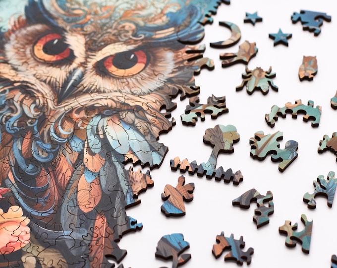 NEW! Unique Art Wooden Puzzle 250 Pieces - Owl - High Quality Puzzle ...