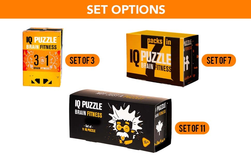 SET OF 3 Geek Toys IQ Puzzle Brain Fitness Games Brain Teaser - Etsy