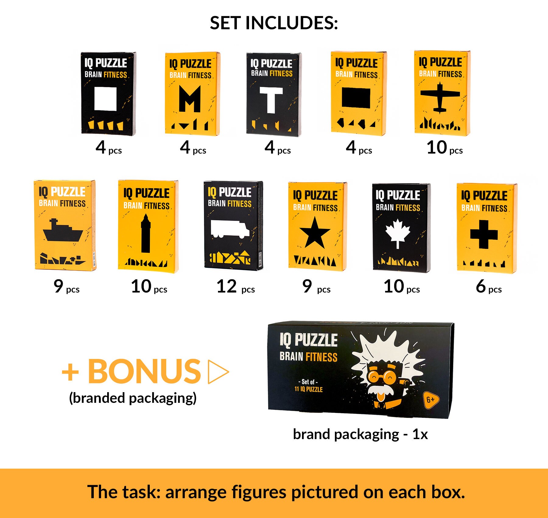 SET OF 11 Geek Toys IQ Puzzle Brain Fitness Games Brain Teaser Puzzles ...