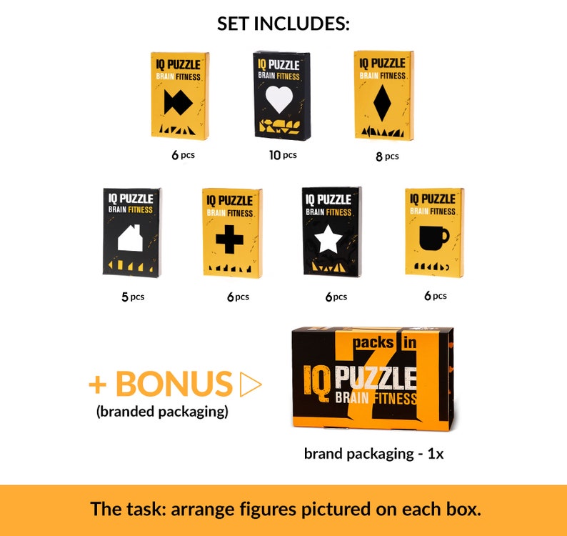 SET OF 7 Geek Toys IQ Puzzle Brain Fitness Games Brain Teaser Puzzles ...