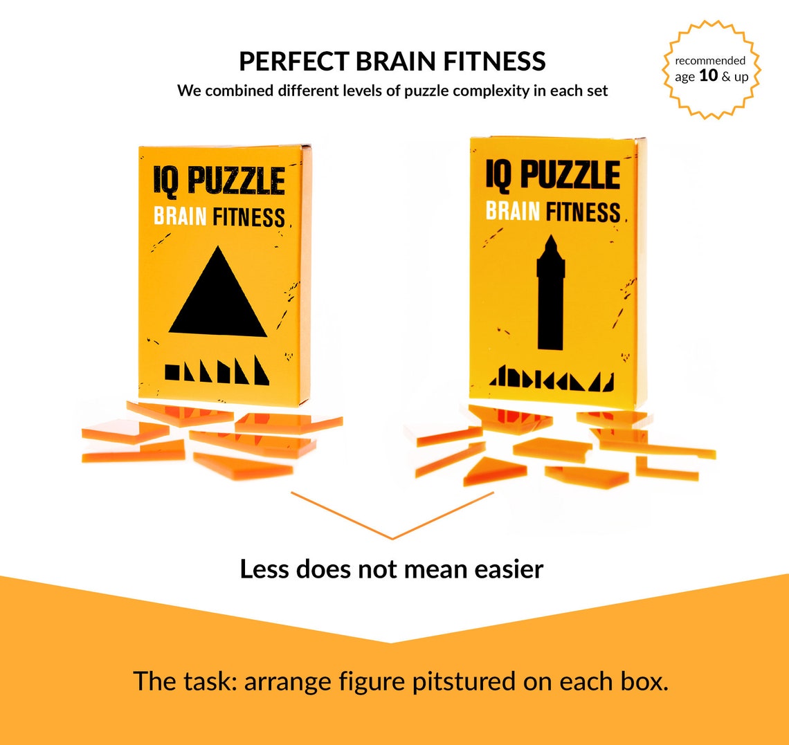 SET OF 3 Geek Toys IQ Puzzle Brain Fitness Games Brain Teaser - Etsy