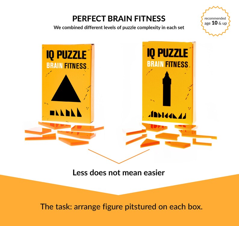 IQ Puzzle Set of 3, Brain Teaser Games for Adults and Kids - Etsy