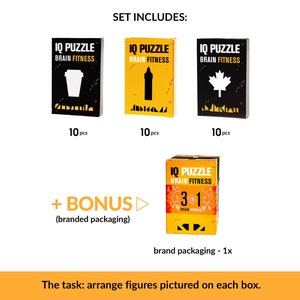 SET OF 3 Geek Toys IQ Puzzle, Brain Fitness, Brain Teaser Puzzles for ...