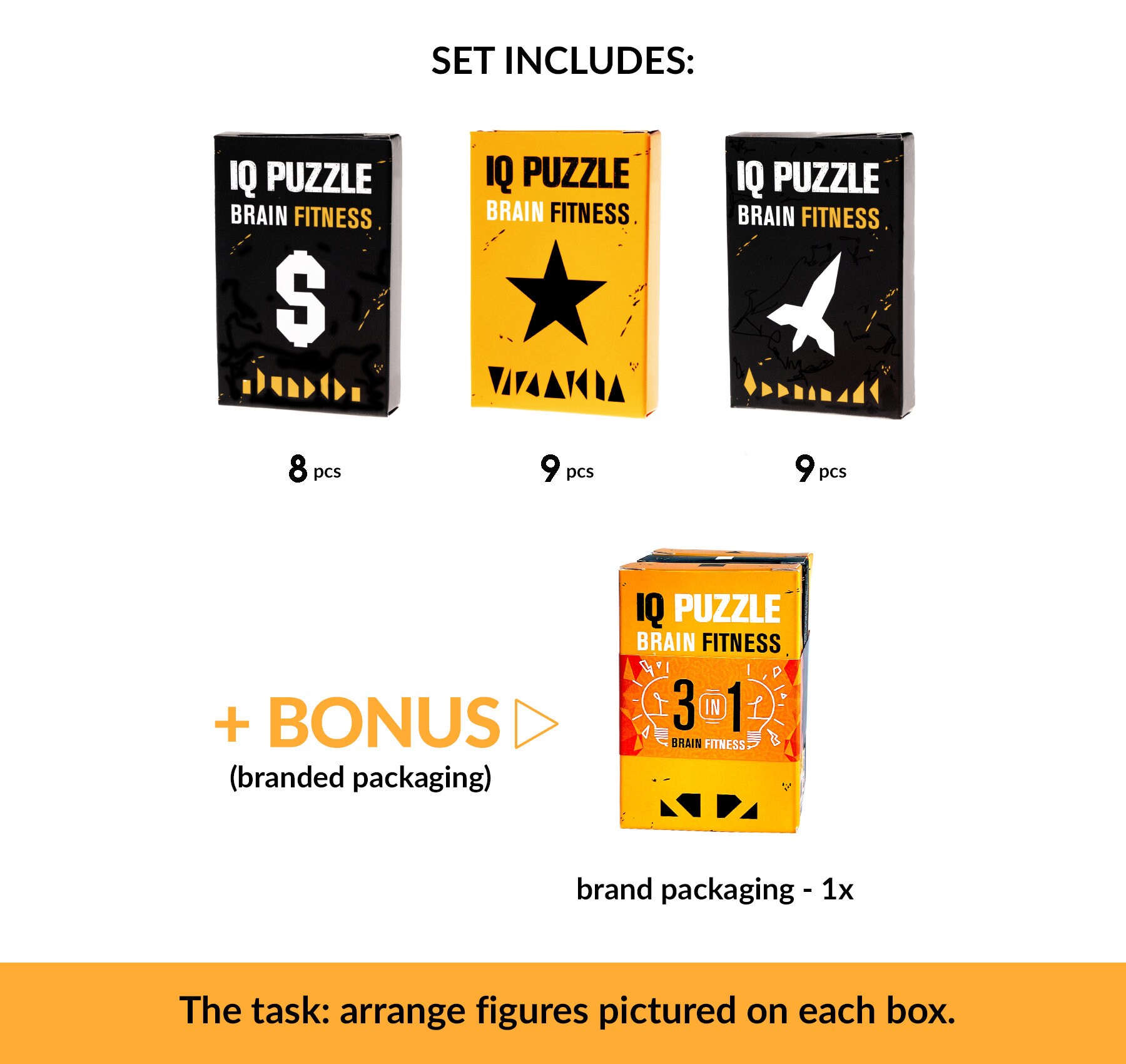 SET OF 3 Geek Toys, IQ Puzzle, Brain Fitness Games, Brain Teaser ...