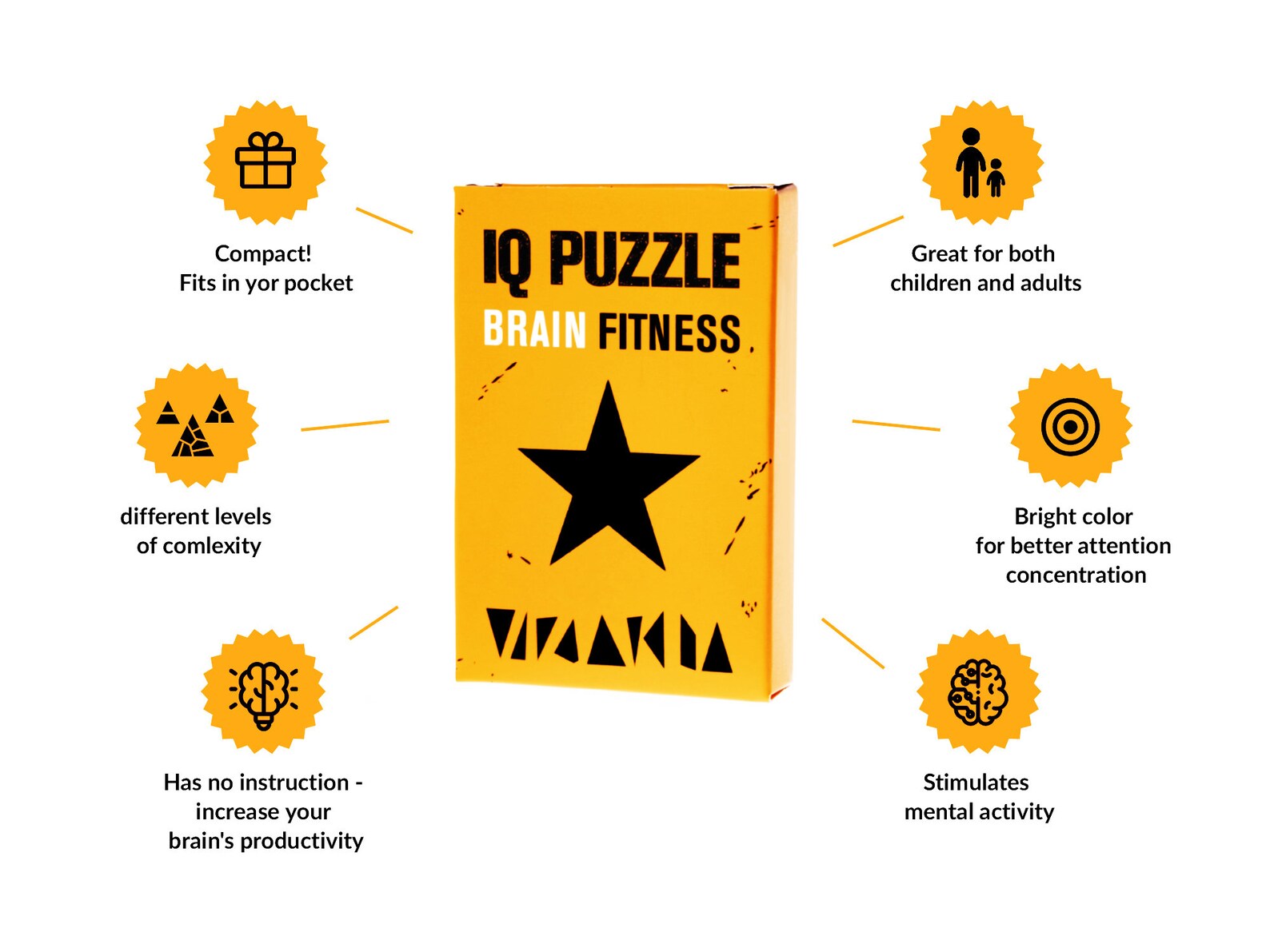 SET OF 3 Geek Toys, IQ Puzzle, Brain Fitness Games, Brain Teaser ...
