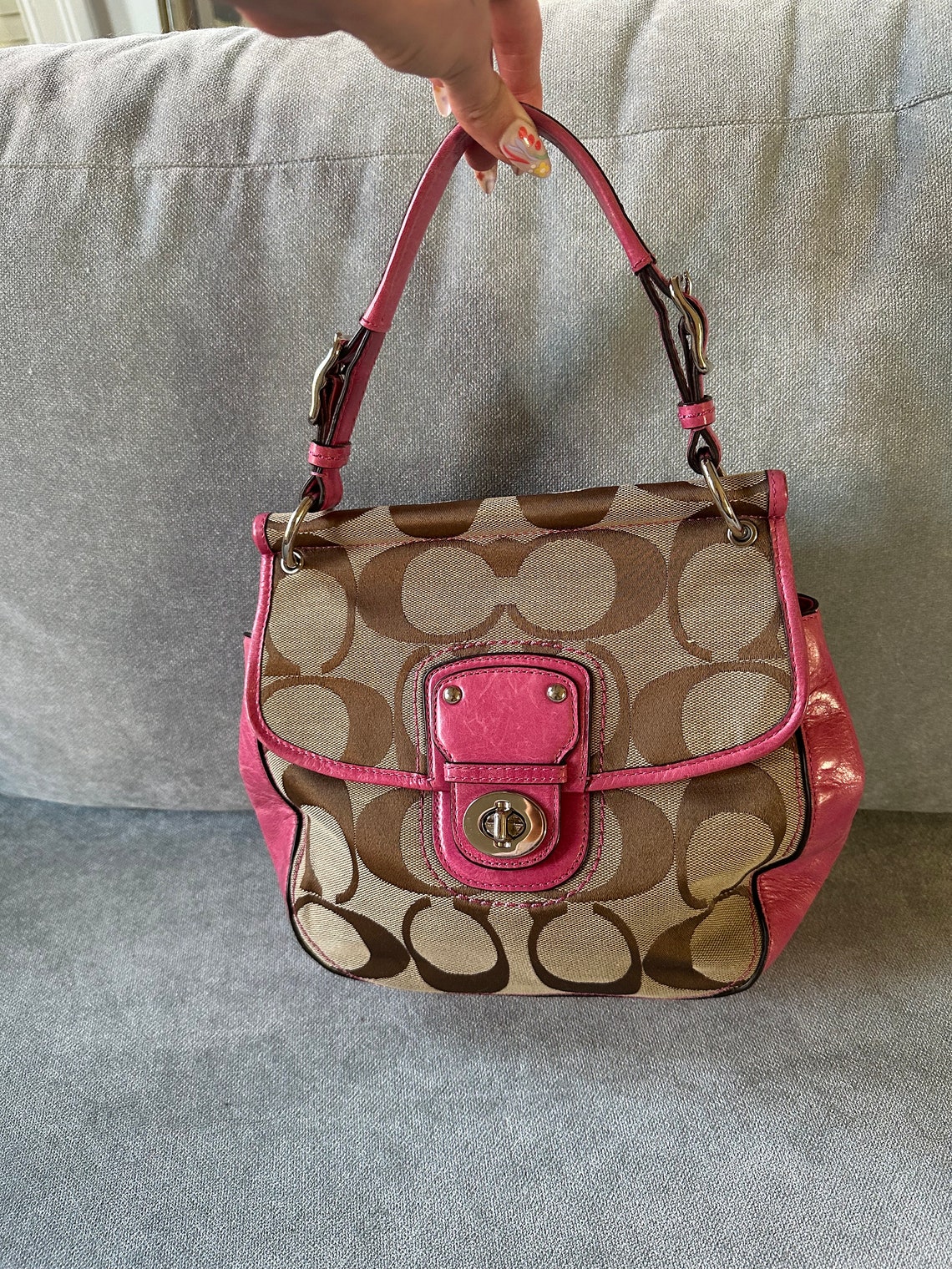 Vintage Coach Signature Willis Satchel Shoulder Bag or Crossbody - Etsy