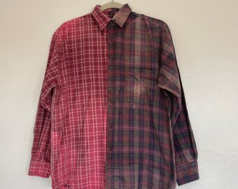 Upcycled and Distressed Friends Flannel Size M - Etsy