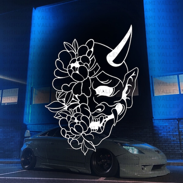 Oni Mask Decal - Etsy