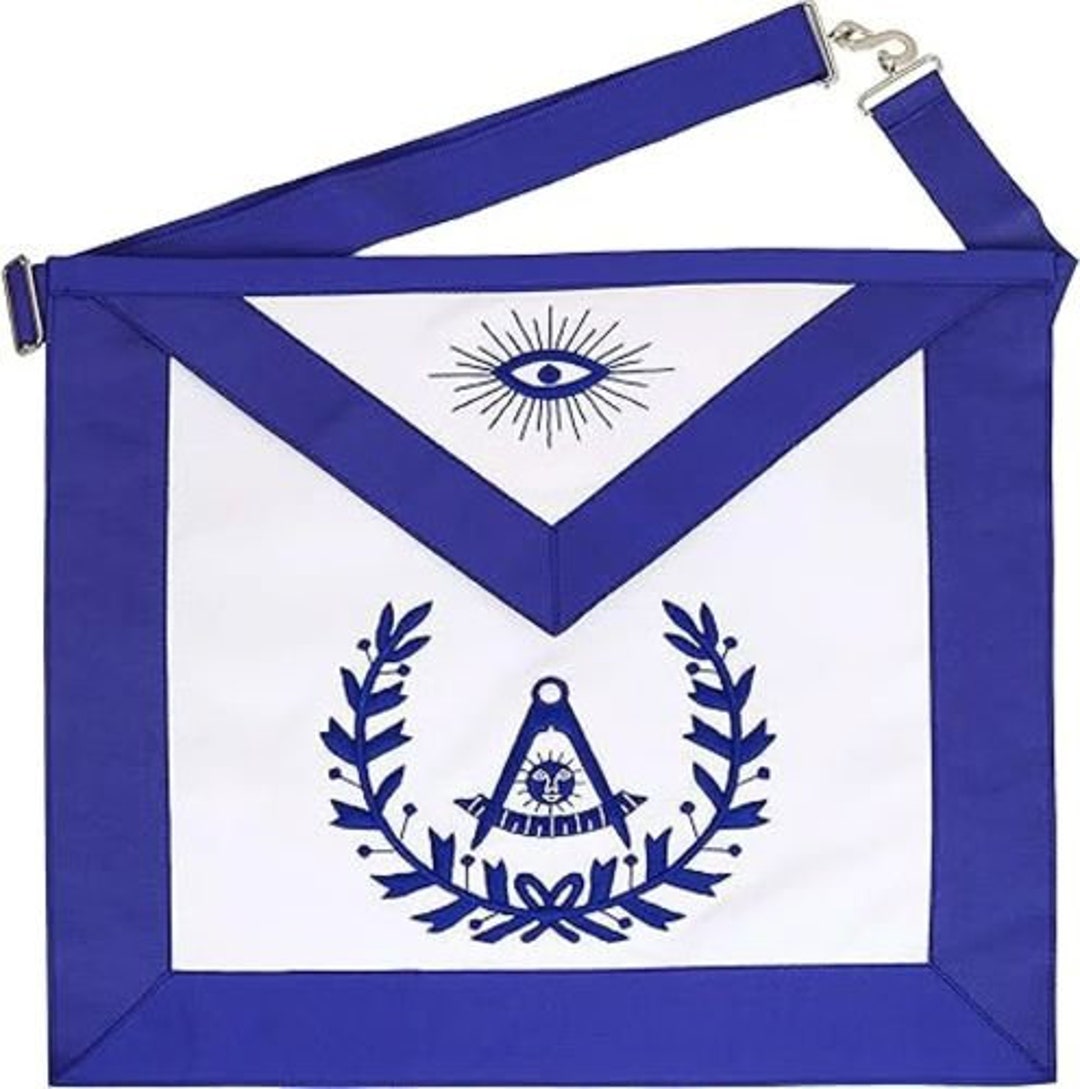 Masonic Regalia Past Master 100% Lambskin Apron With Wreath Hand ...