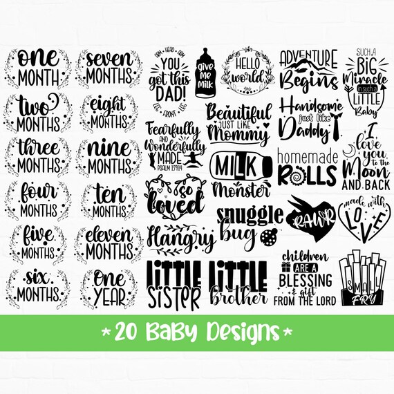 BUNDLE Baby Svg Files Cute Baby Sayings Svg Baby Onesie | Etsy