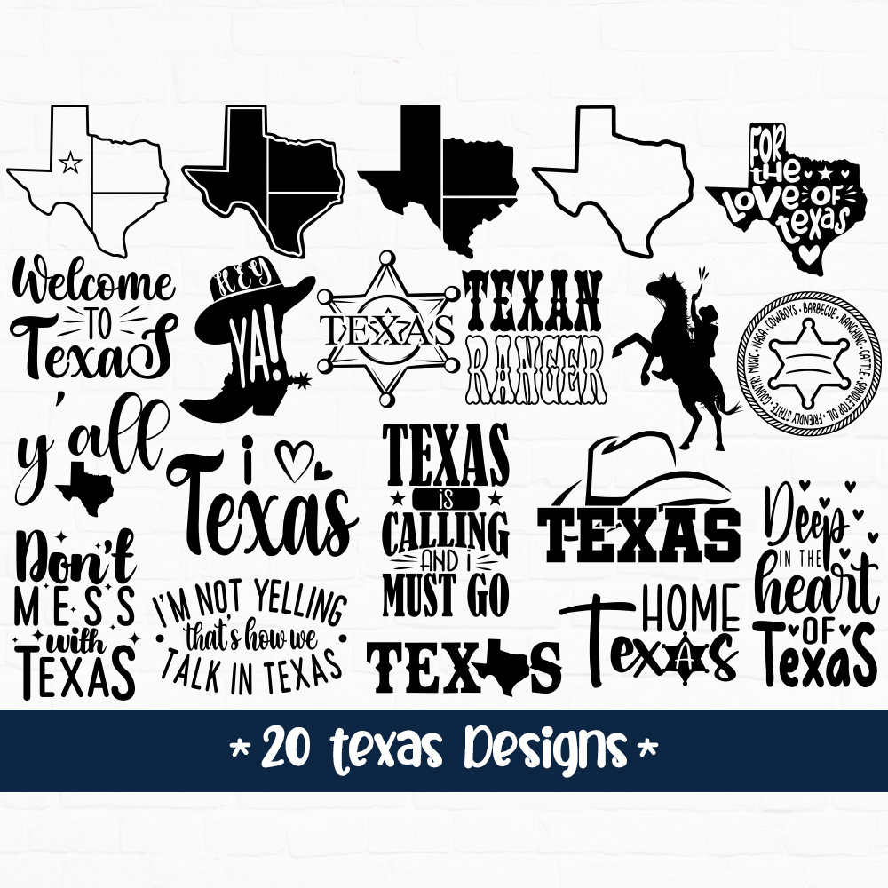 BUNDLE Texas Svg File Texas State Svg Hey Y'all Svg - Etsy