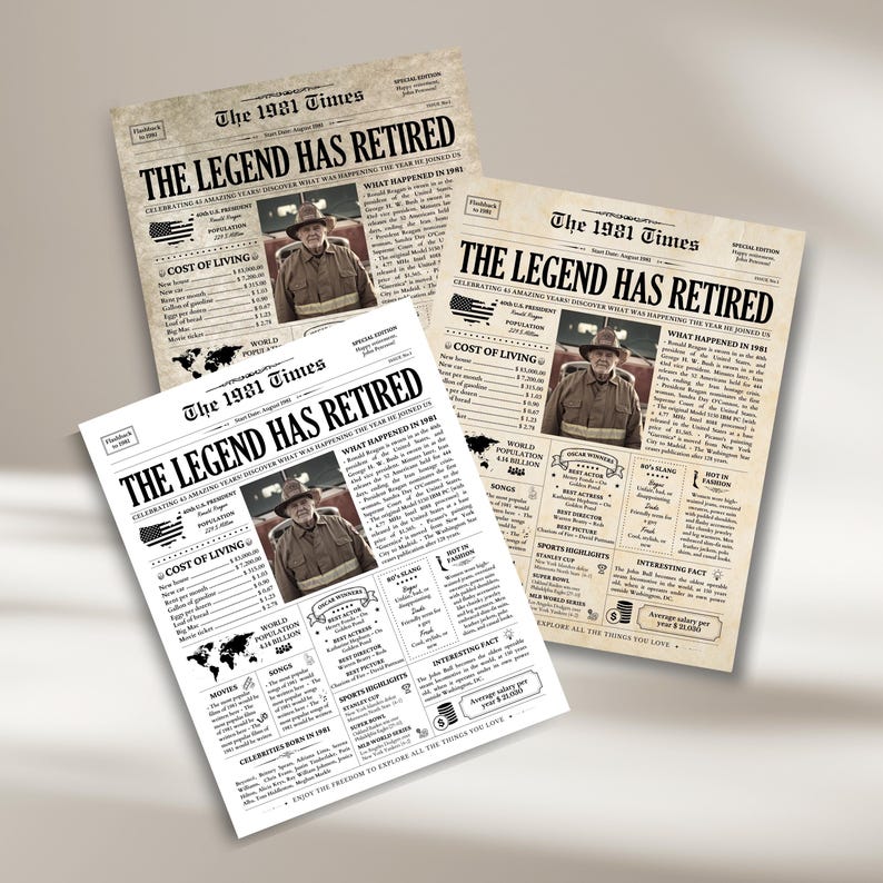 Custom Firefighter Retirement Gift | Fire Chief Retirement Newspaper ...