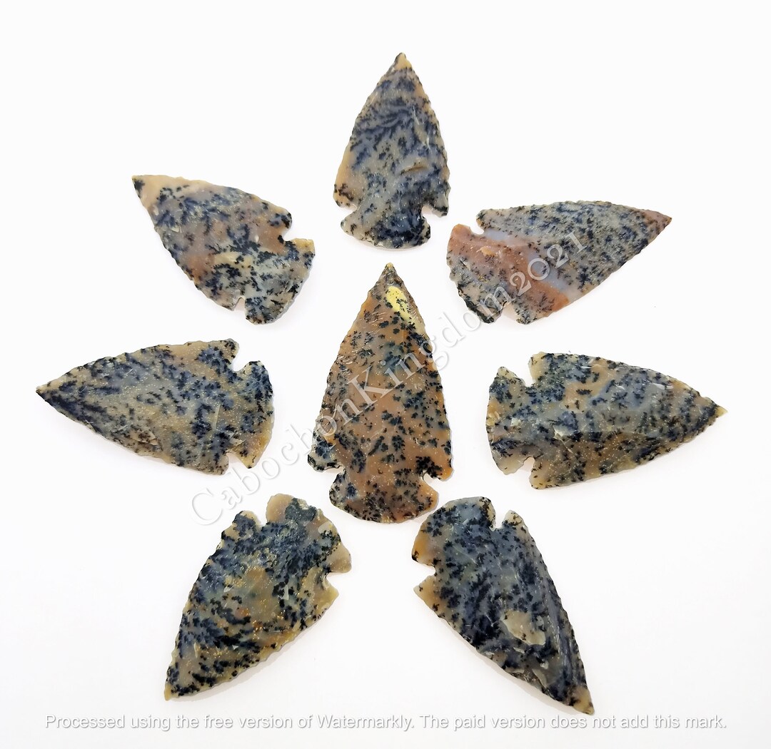 Natural Honey Dendritic Arrowhead Shape Man-made Gemstone, Spearhead ...