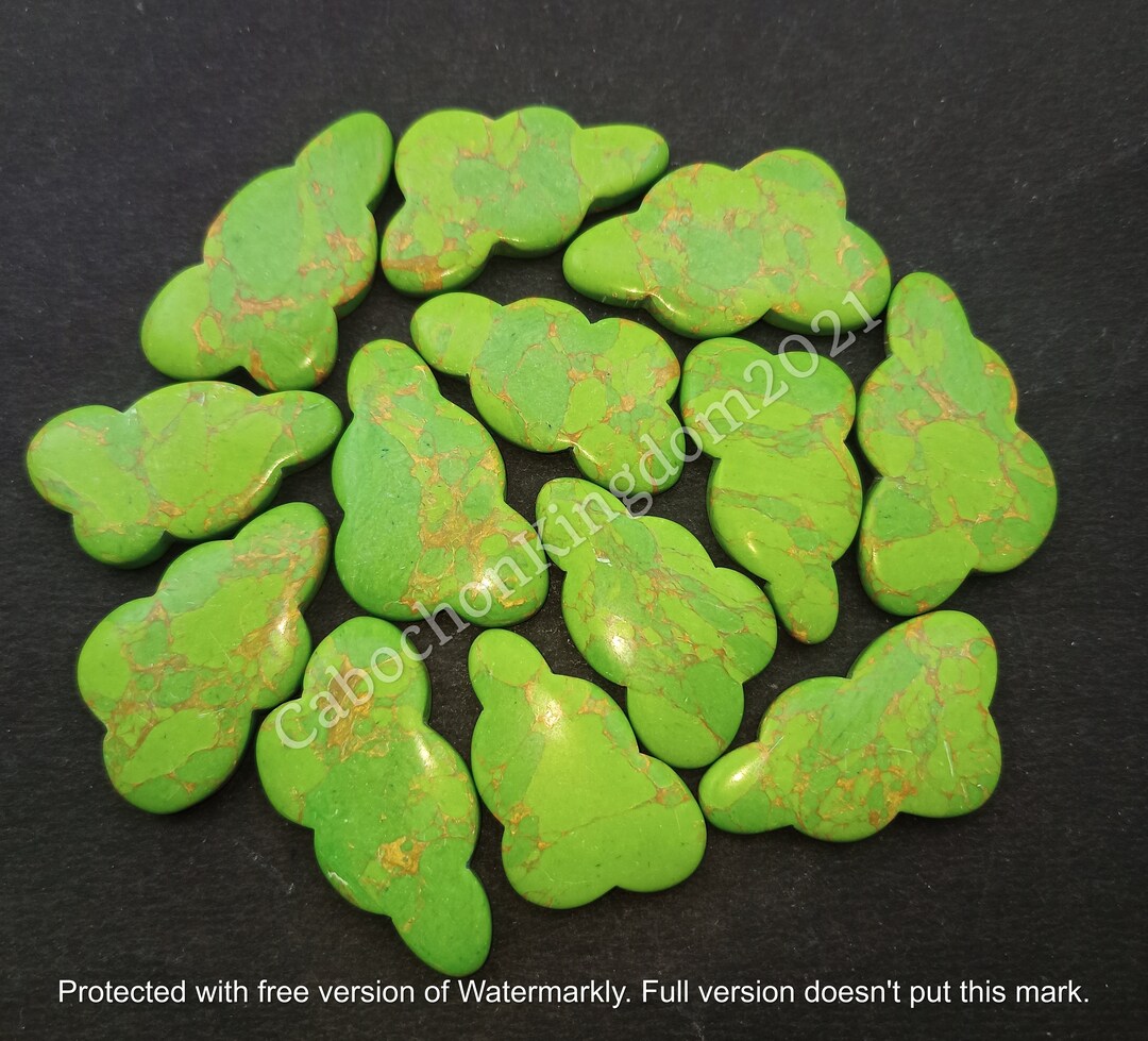 Green Copper Mohave Cloud Shape Gemstone Cabochon - Copper Mohave ...
