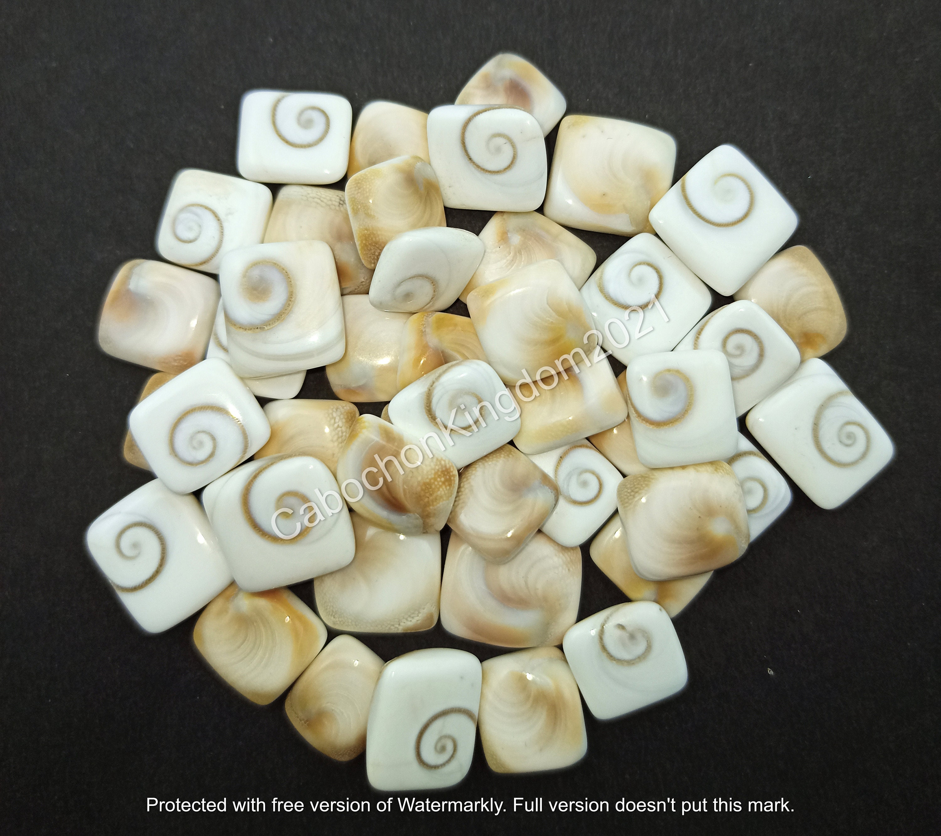 Natural Shiva Eye Shell Rectangle Shape Gemstone Cabochon - Shiva Eye ...