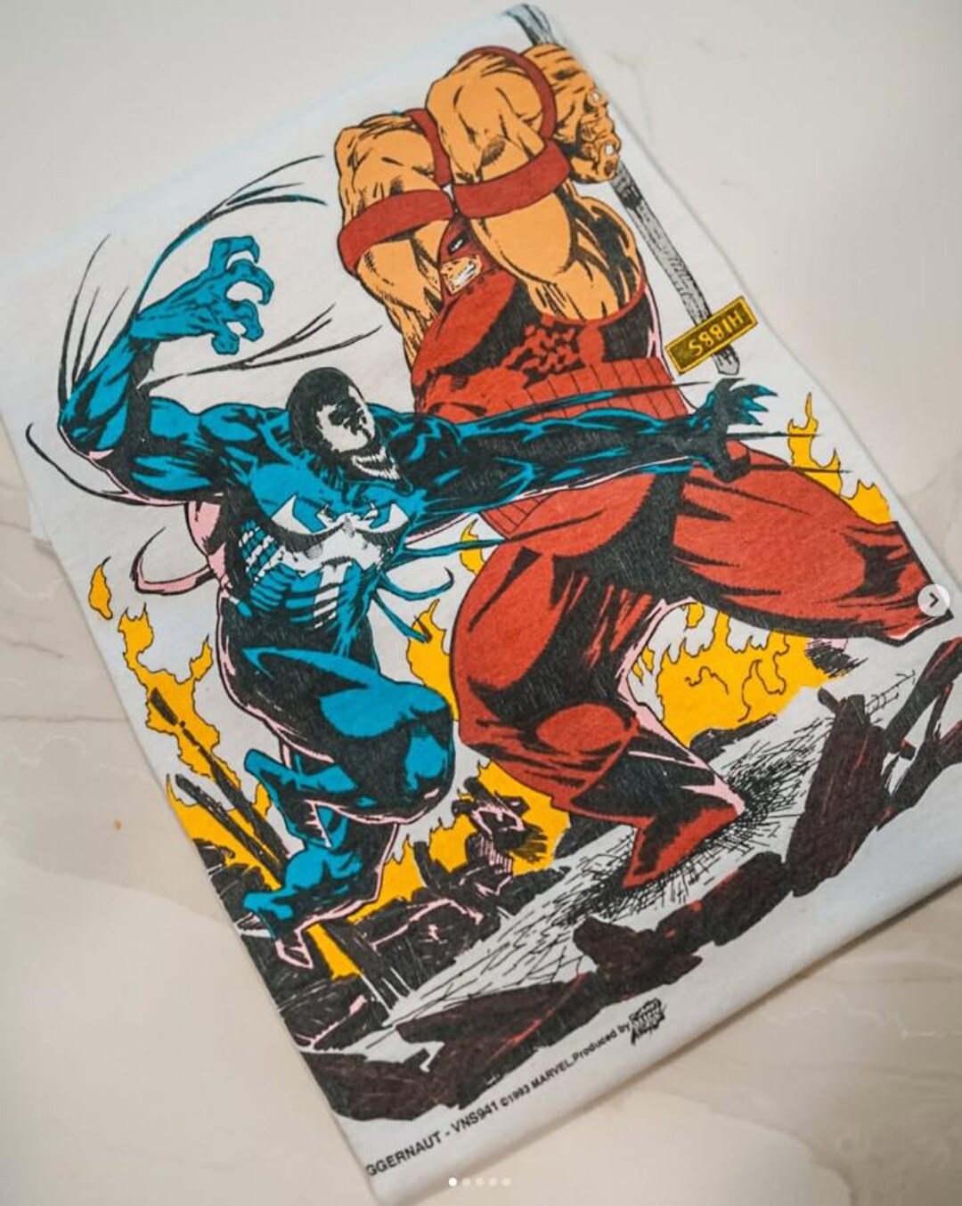Vintage Venom Vs Juggernaut Comic Shirt, Spiderman Villain Shirt ...