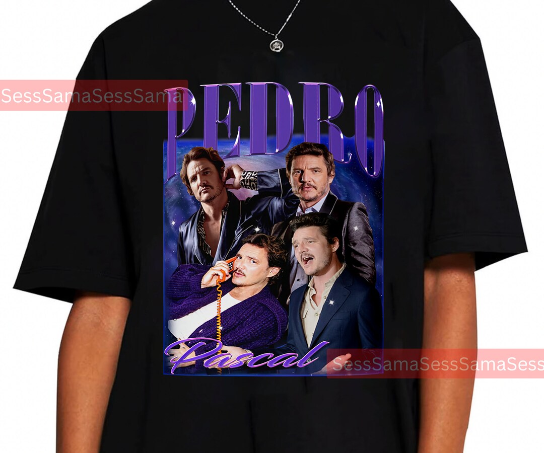 PEDRO PASCAL Shirt, Actor Pedro Pascal Shirt Retro 90s, Narco Pedro ...