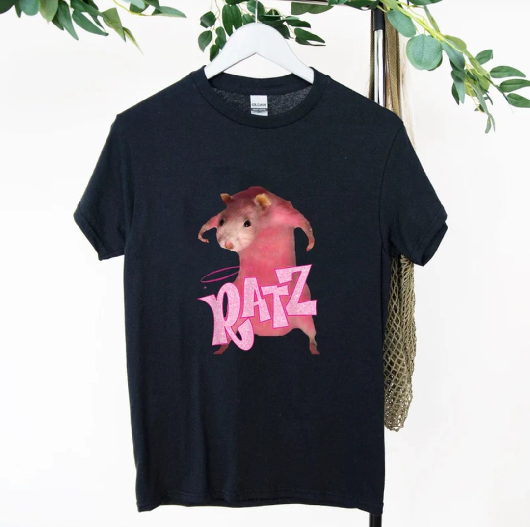 Funny Rat Funny Mouse Ratz Pink Ratz Mouse Meme Pink Rat T-shirt 3XJXC ...