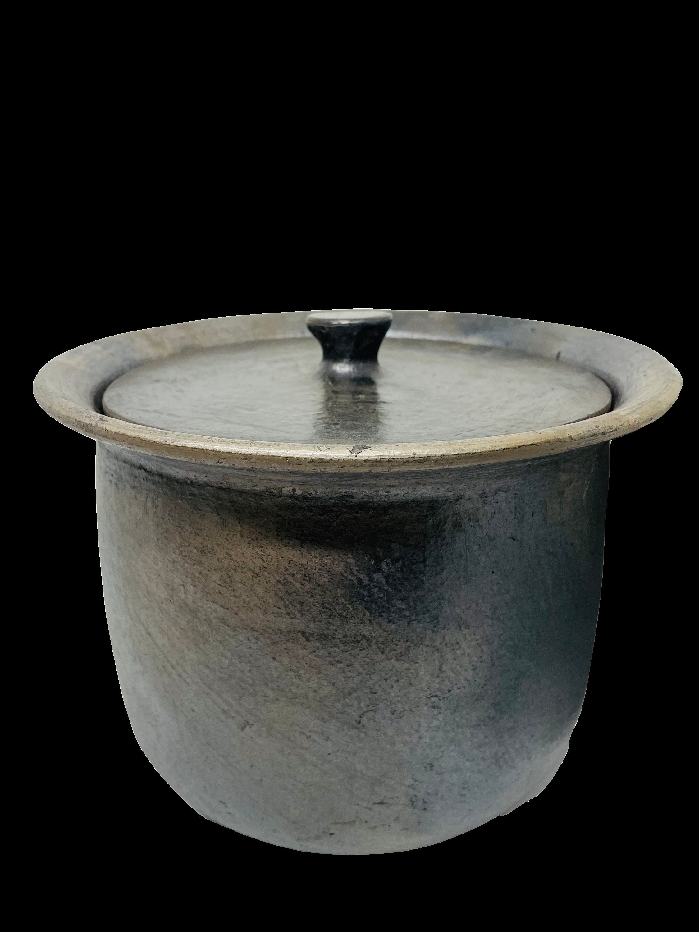 Longpi Black Pottery Natural Cook and Serve Vessel Tall Handmade - Etsy