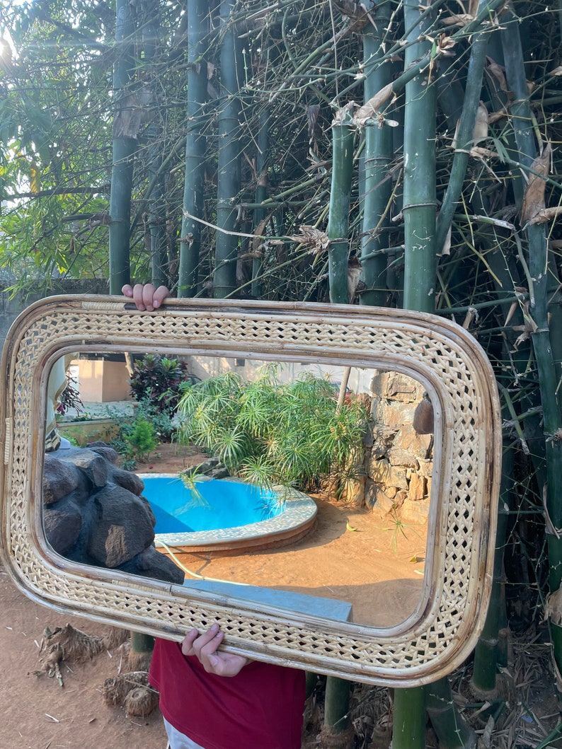 Cane Framed Mirrors Choose Your Size 94x66 Cm or 87x66 Cm Handmade and ...