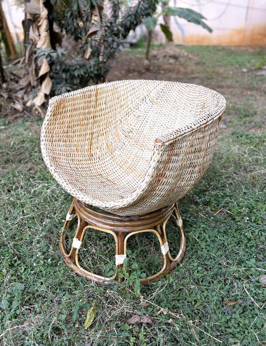 Handmade Natural Cane Lounge Chair – Eco-friendly & Sustainable Seating ...