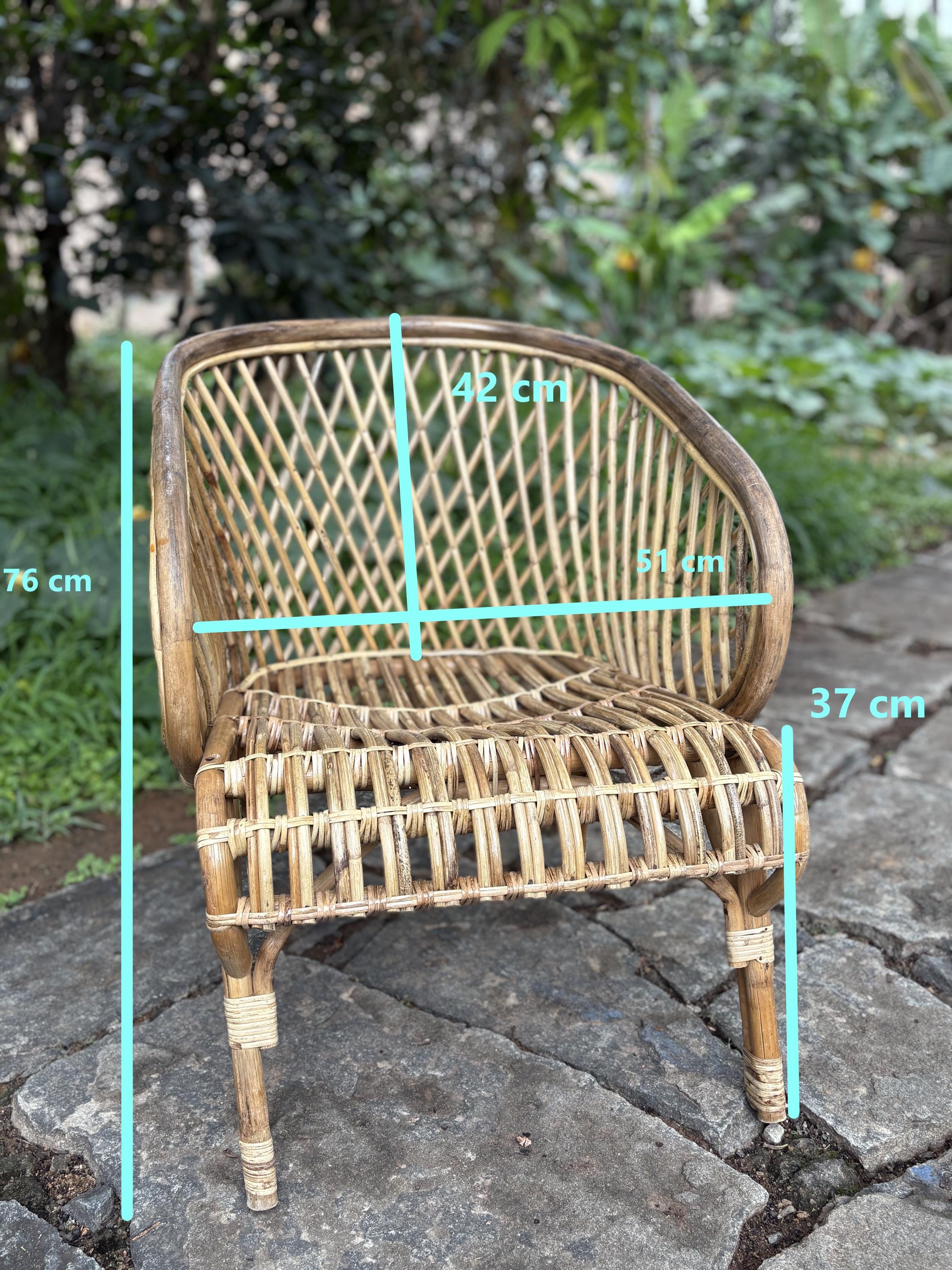 Handmade Rattan Lounge Chair | Assam Cane Wicker Accent Seating - Etsy