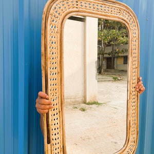 Cane Framed Mirrors - Choose Your Size (94x66 Cm or 87x66 Cm or 55x47 ...