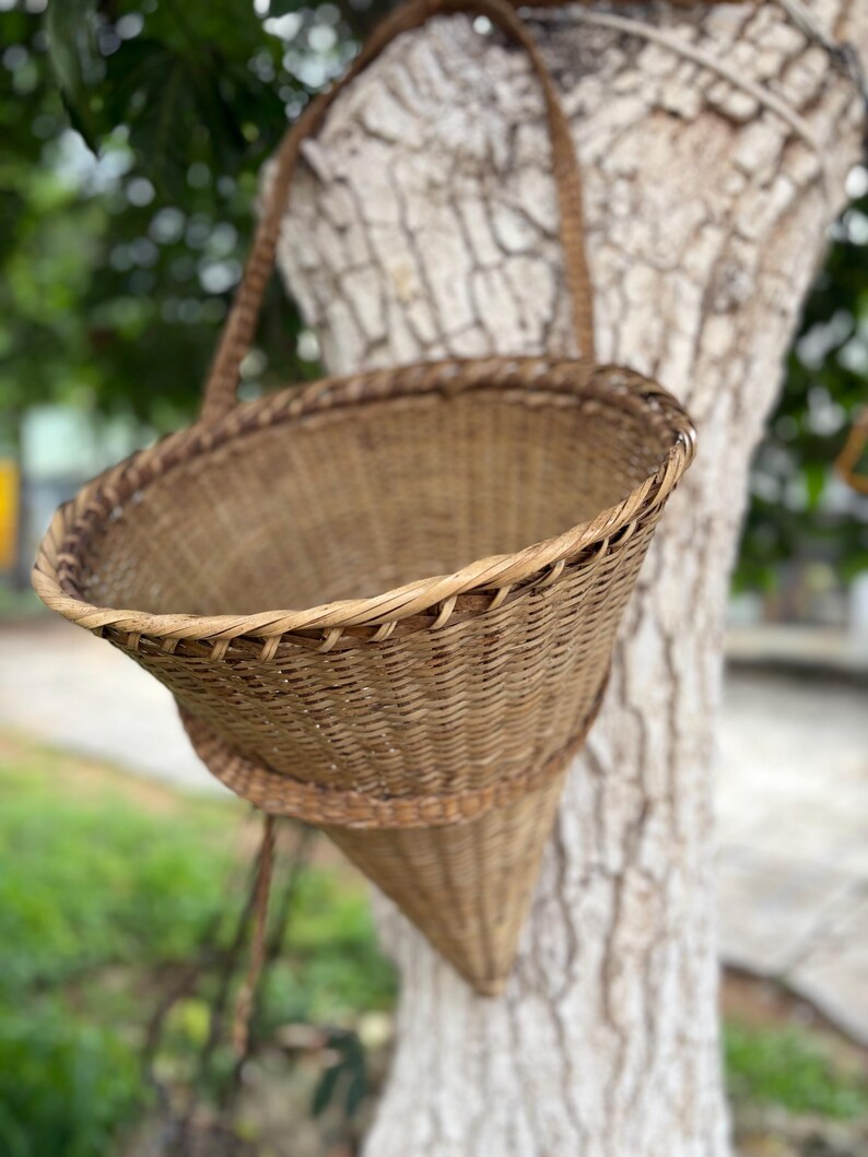 Handmade Bamboo Backpack Basket: Meghalaya Tribal Utility, Eco-friendly ...