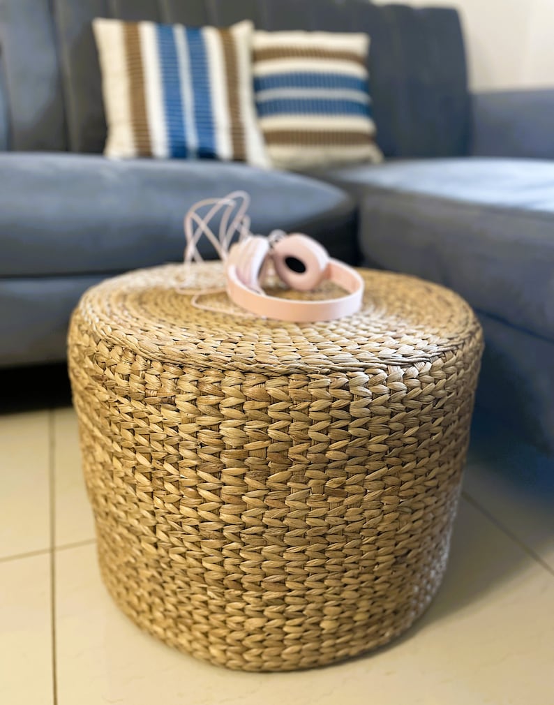 Handmade Water Hyacinth Stool Lightweight, Sturdy, and Versatile - Etsy
