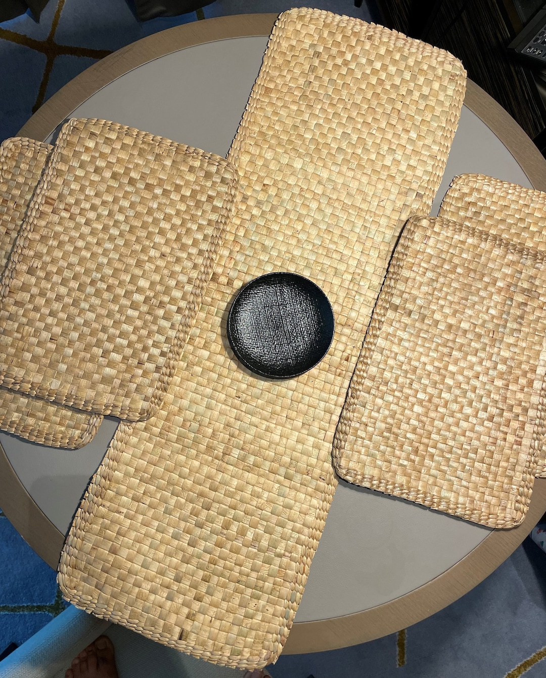 100% Natural Water Hyacinth Placemat Set - 6/4 Mats and 1 Runner - Etsy