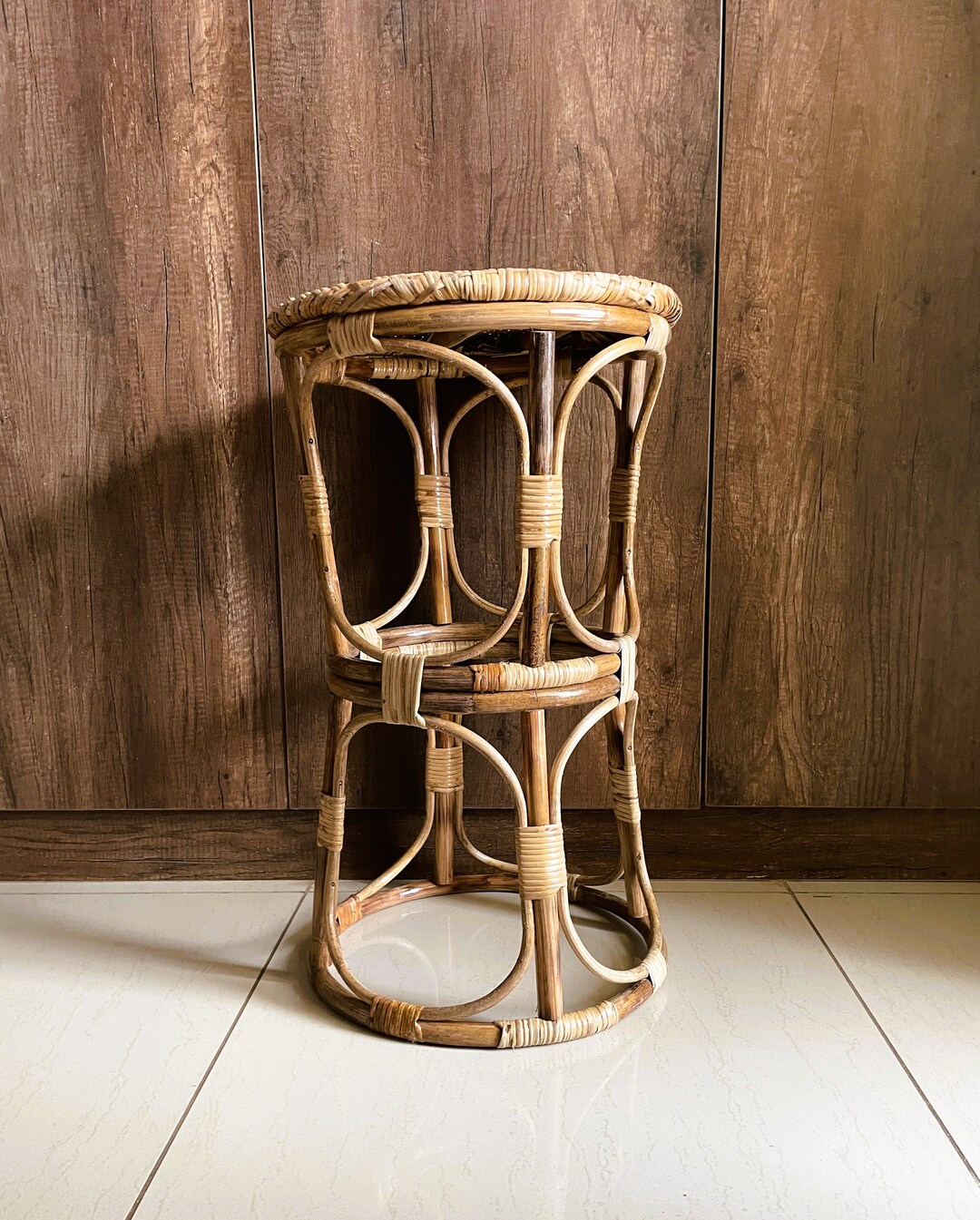 Tall Cane Bar Stool - Natural and Handmade Rattan Furniture - Etsy