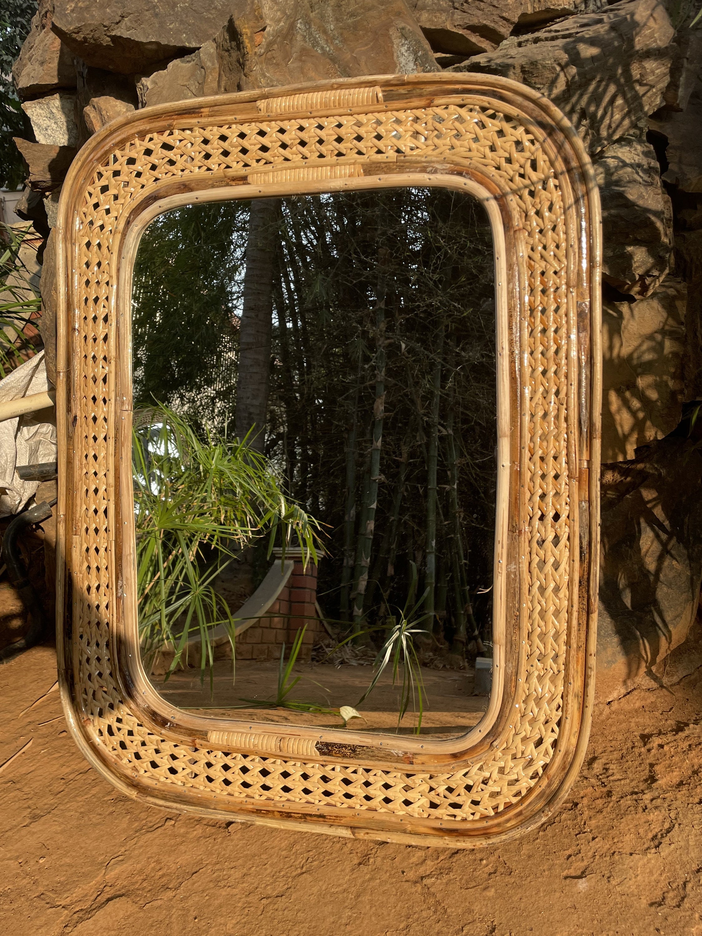 Cane Framed Mirrors Choose Your Size 94x66 Cm or 87x66 Cm Handmade and ...