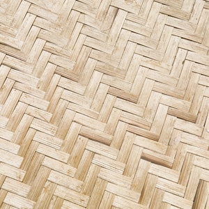 Handmade Bamboo Flat Basket Set of 2 - Assam Artistry - Etsy