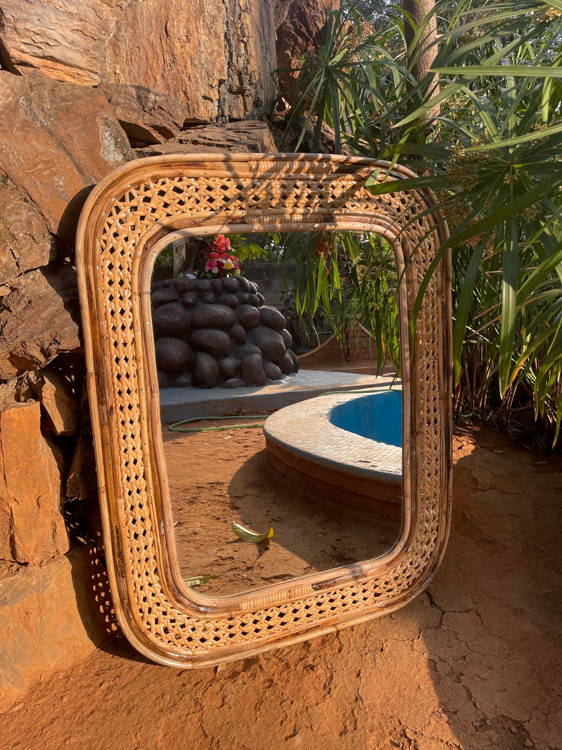Cane Framed Mirrors Choose Your Size 94x66 Cm or 87x66 Cm Handmade and ...