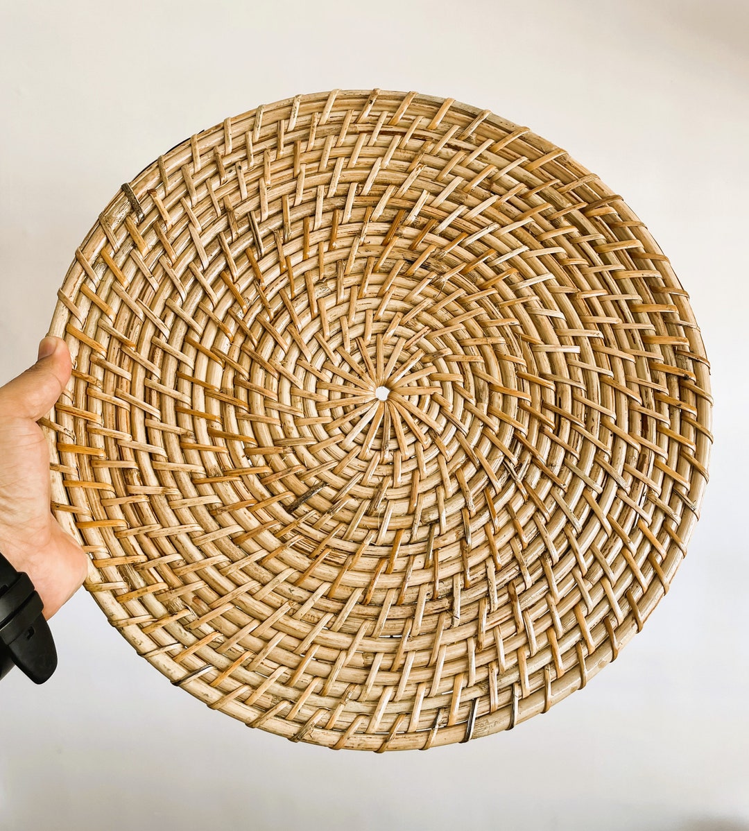 Cane Round Mat - Natural and Handmade - Etsy