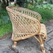 Handmade Rattan Lounge Chair | Assam Cane Wicker Accent Seating - Etsy