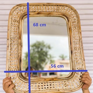 Cane Framed Mirrors - Choose Your Size (94x66 Cm or 87x66 Cm or 55x47 ...