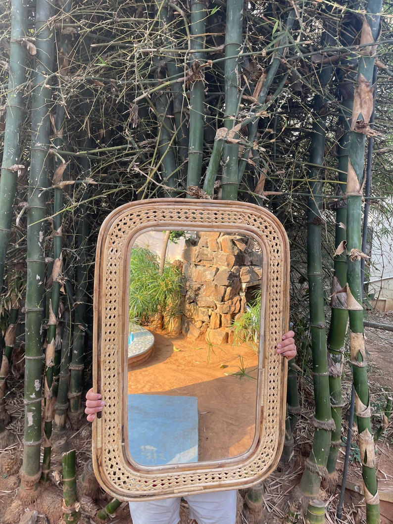 Cane Framed Mirrors Choose Your Size 94x66 Cm or 87x66 Cm Handmade and ...